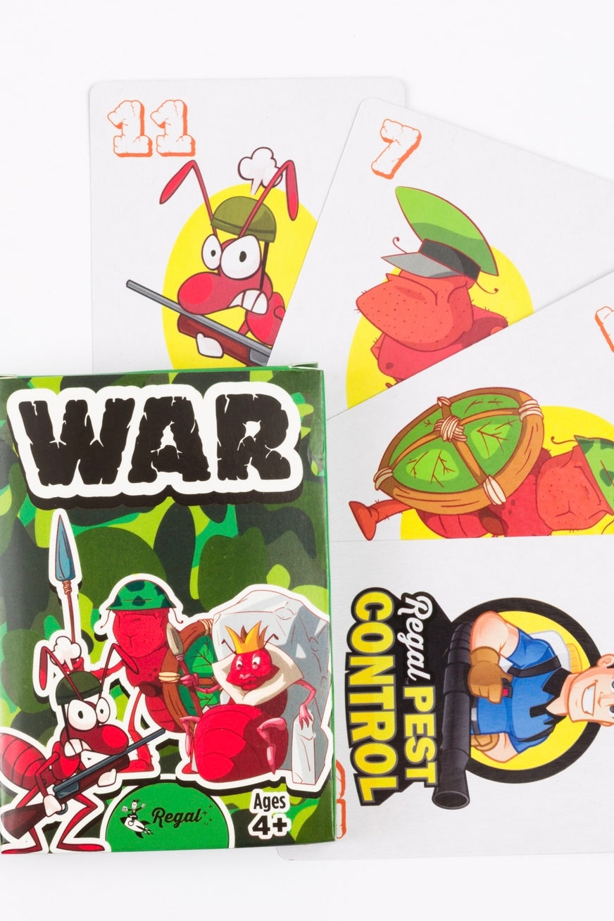 War Card Game Ages 4 And Up Colorful Fun Easy Children Kids Family Fun ...