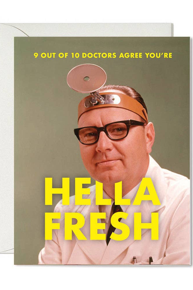 Hella Fresh - Card Funny Greeting Cards Cute Happy Hilarious Humor – Spot