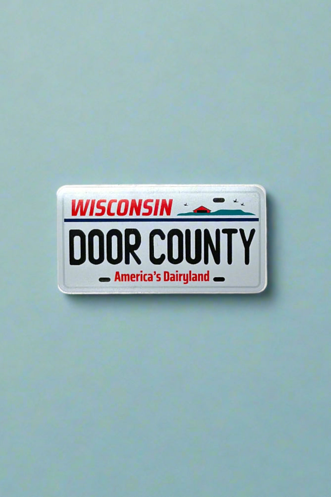 Door County License Plate Sticker Wisconsin Vinyl Mugsby Souvenir Gift ...