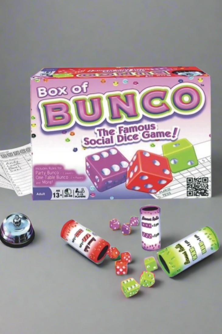 Box Of Bunco Game Funny Gifts Family Cute Competition Bell Dice Social ...