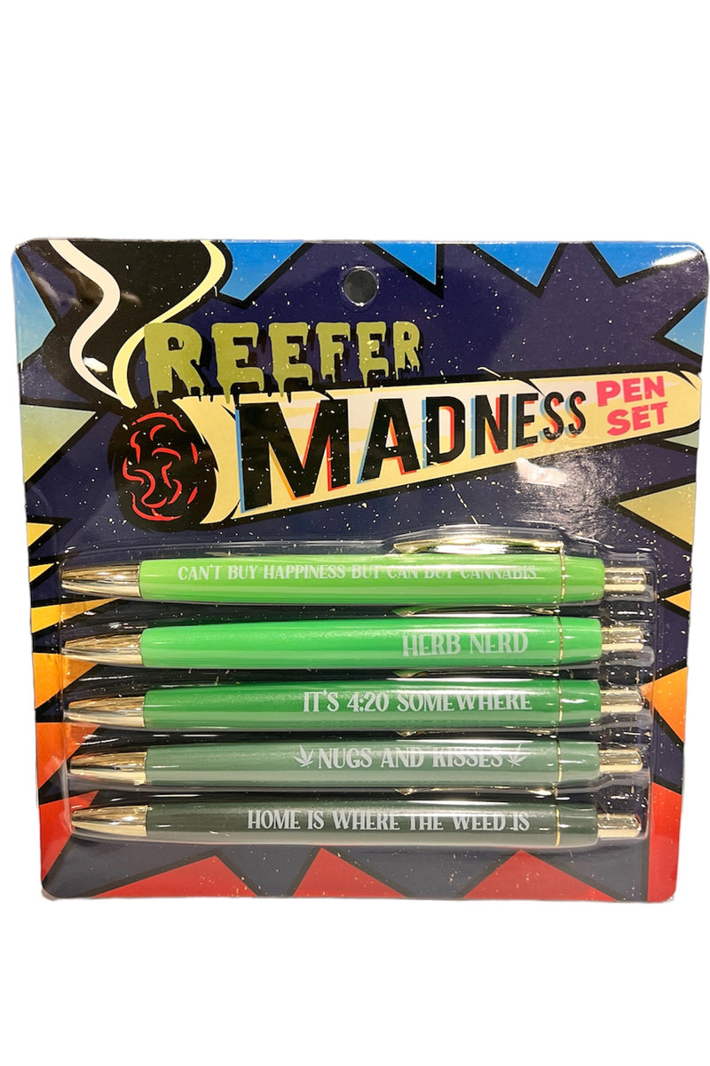 Reefer Madness - Pen Set Funny Saying Herbs Fun Gifts Hilarious – Spot
